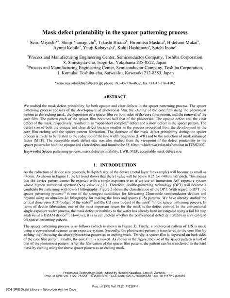 Image result for Spacer Patterning Process