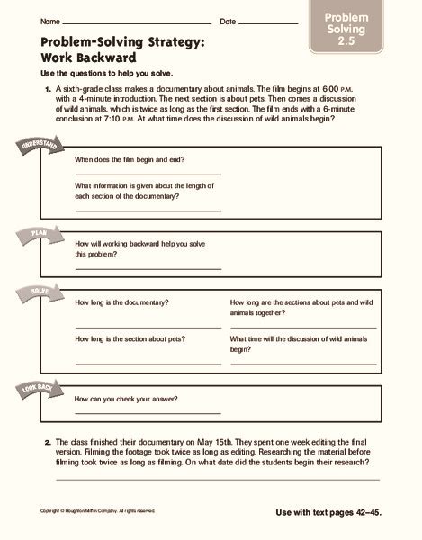 Image result for Problem Solving Work Backward