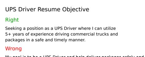 Image result for UPS Driver Resume Examples