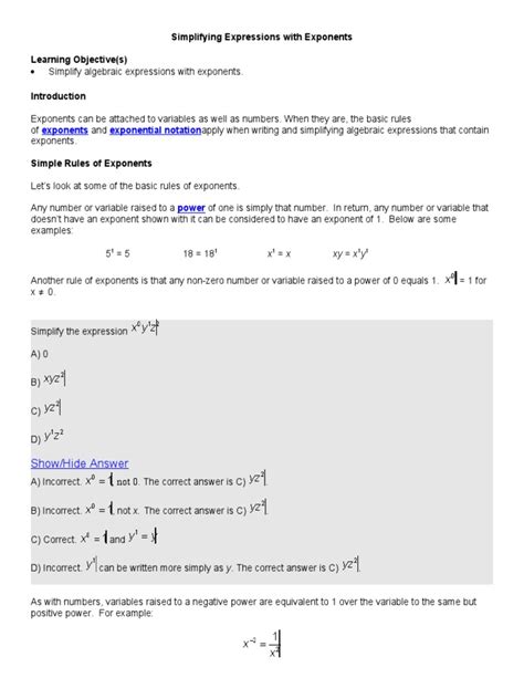 Image result for How to Simplify Numbers with Exponents