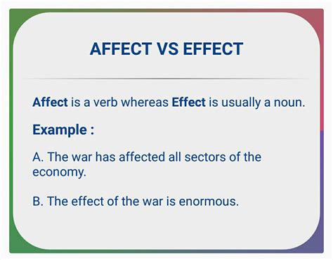 Image result for Affect vs Effect Example Sentences