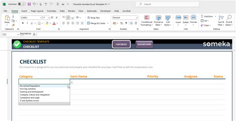 Image result for Checklist Examples in Excel
