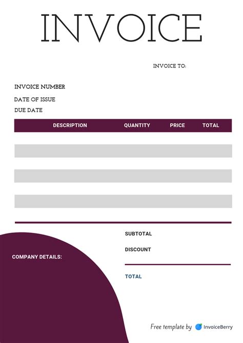 Image result for Example Service Invoice Template
