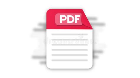 PDF File Icon. Flat Design Graphic. Animation PDF Icon Stock Video ...
