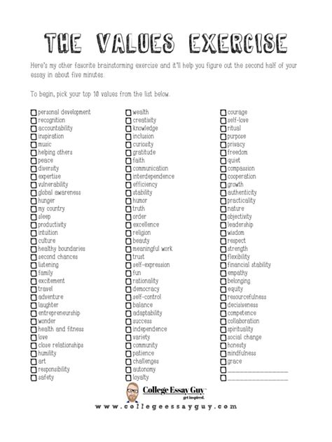 Image result for Values Alignment Exercise