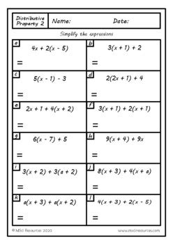 Image result for Pre-Algebra Distributive Property