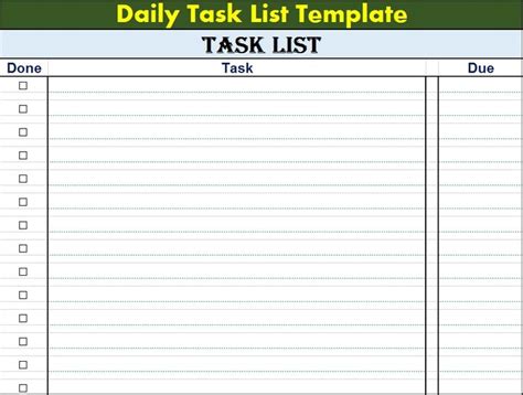 Image result for Task List Format