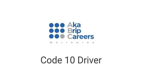 Image result for Code 10 Driver Jobs