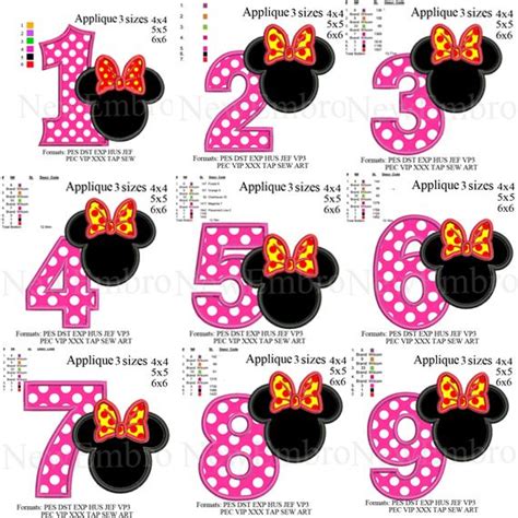 Image result for Minnie Mouse Numbers