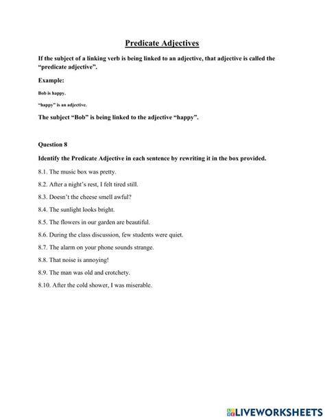 Image result for 6th-Grade Predicate Adjectives