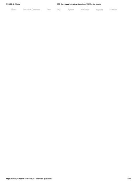 Image result for Javatpoint Java Interview Questions