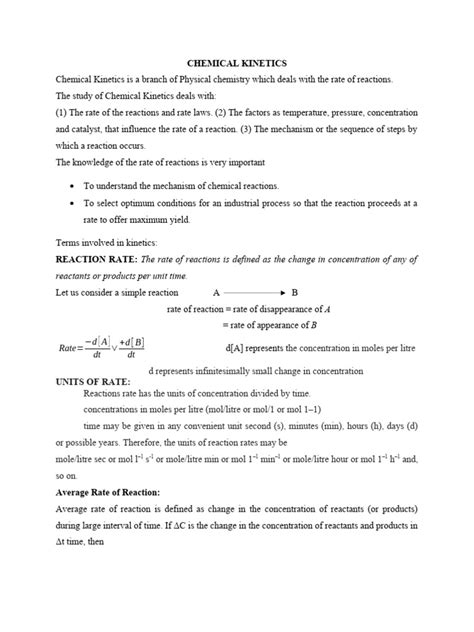 Image result for Chemical Kinetics Graphical Extract