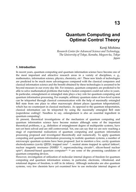 Image result for Quantum Control Theory