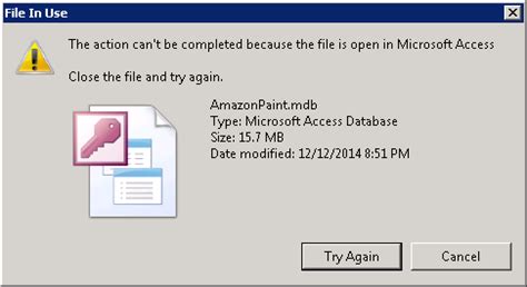 Image result for Error the File Is Already in Use