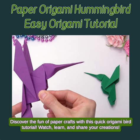 Image result for Easy Origami Hummingbird Tutorial