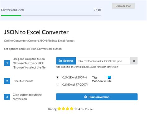 Image result for Convert JSON to Excel Tool