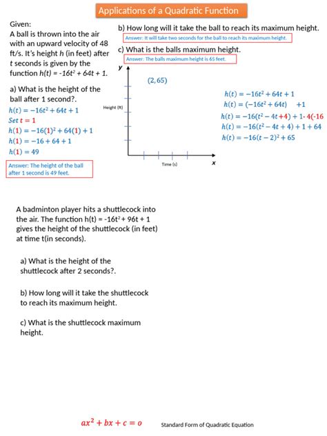 Image result for Quadratic Function Geometry Application