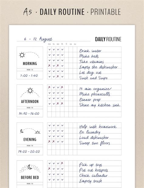 Image result for FlyLady Printable Daily Routine Cards