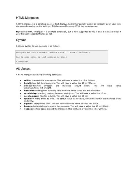 Image result for HTML Marquee Effects