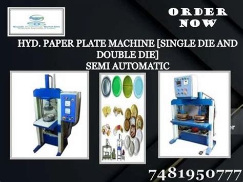 Semi Automatic Paper Plate Making Machine, Production Capacity: 50 kg ...
