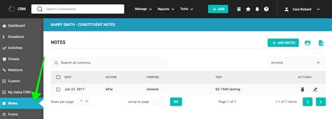 Image result for Notes UI CRM Example