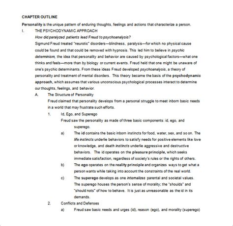 Image result for Textbook Outline Example