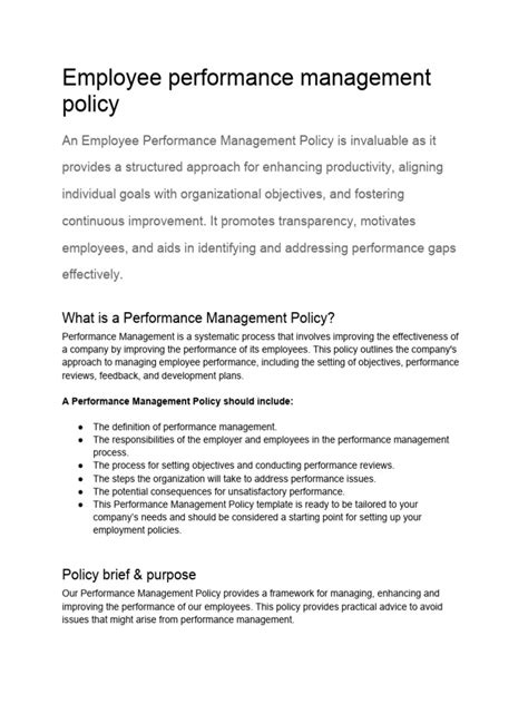 Image result for Performance Management Policy