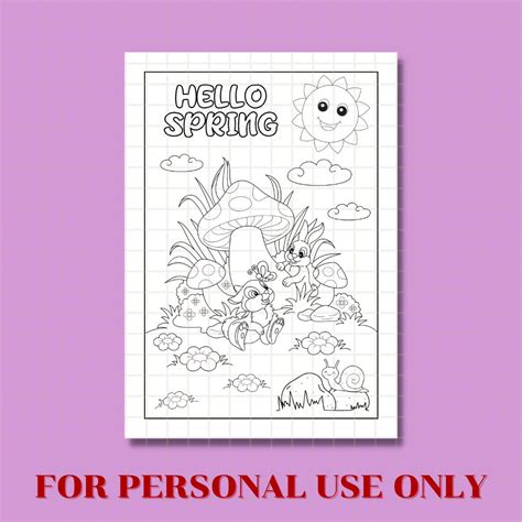 Image result for Hello Spring Coloring Page