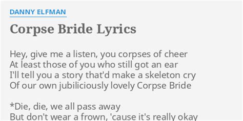 Image result for Corpse Bride Skeleton Song Lyrics
