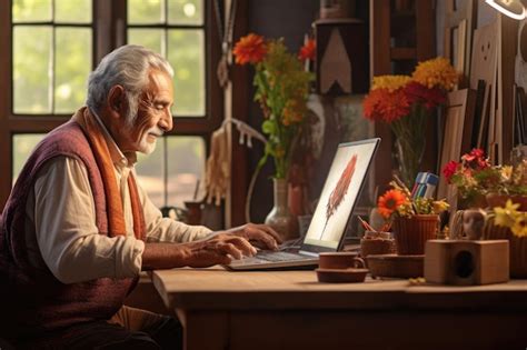 Image result for Old Man Using Computer