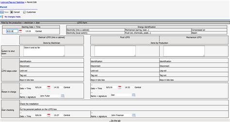 Image result for Lock Out Tag Out Form