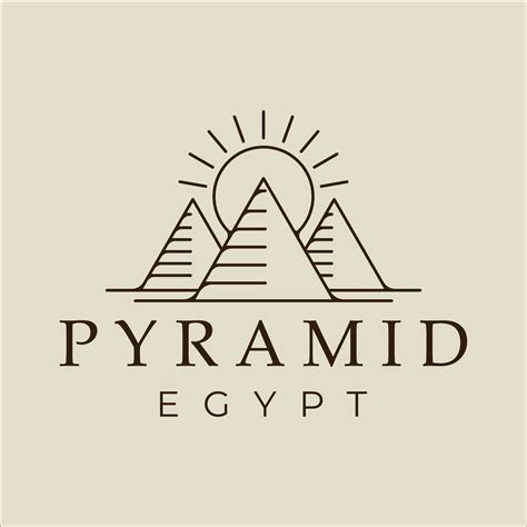 pyramid logo line art vector simple illustration template icon graphic ...