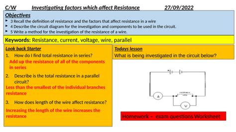 Image result for Required Practical Investigating Resistance GCSE Science