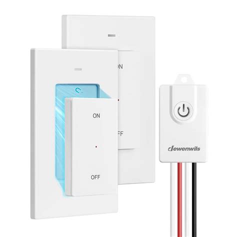 DEWENWILS Wireless Remote Control Wall Light Switch Kit Light Switch, 2 ...