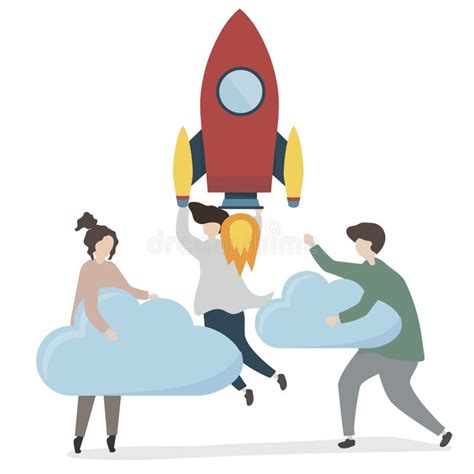 Illustration of Characters and Computer Science Concept Stock Vector ...