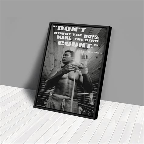 Muhammad Ali Black and White Poster Quote Boxing Canvas Wall Art Home ...