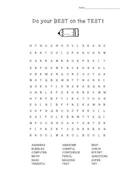 Image result for State Testing Word Search