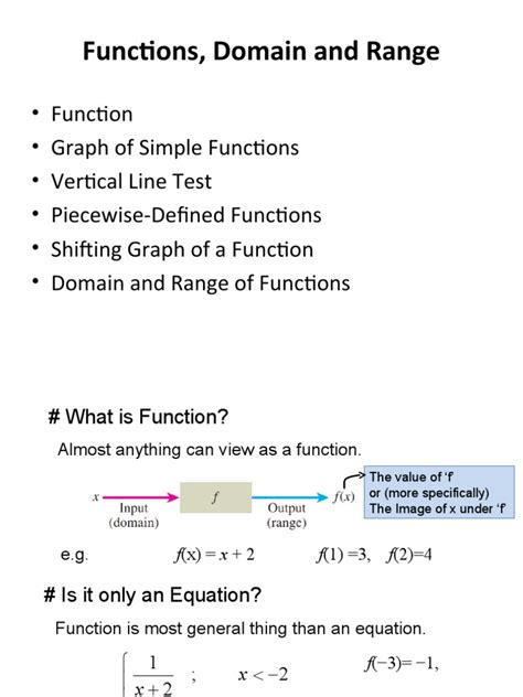 Functions, Domain and Range | PDF | Domain Of A Function | Function ...