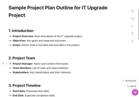 Image result for Example of Simple Project Plan