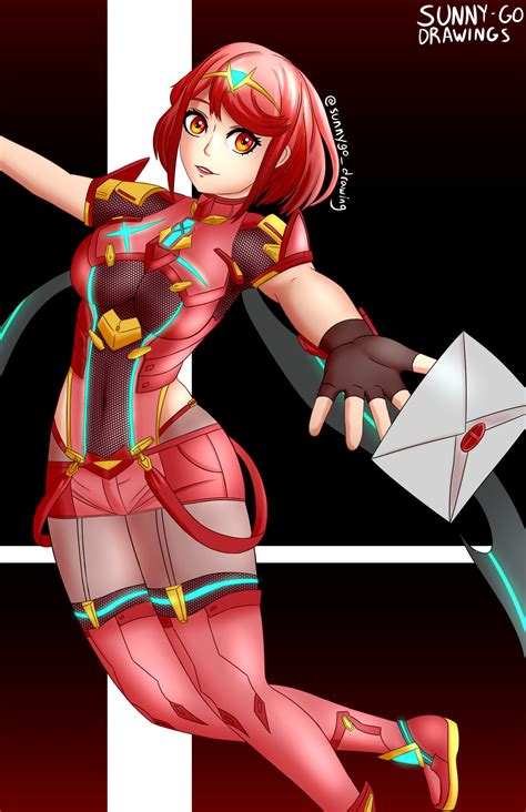 Image result for Pyra SmashBros Getting Hurt