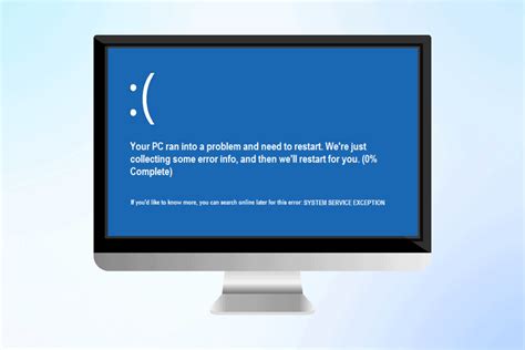 Image result for Blue Screen Error System Service Exception