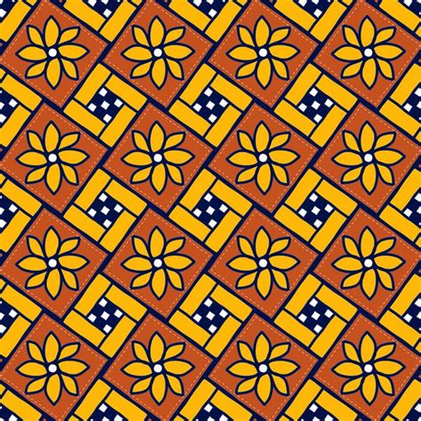 Image result for African Flower Motif Pattern