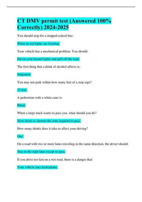 Image result for CT Practice Permit Test