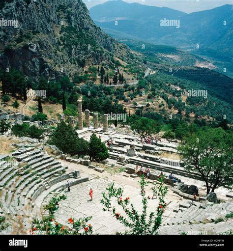 Ruins at Delphi Greece Stock Photo - Alamy