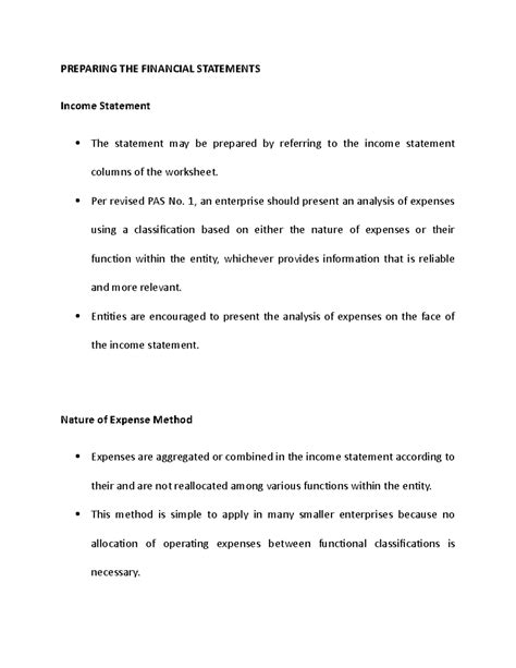 Image result for Preparing Financial Statements Example