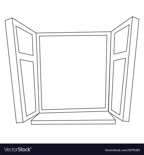 Image result for How to Draw an Open Window