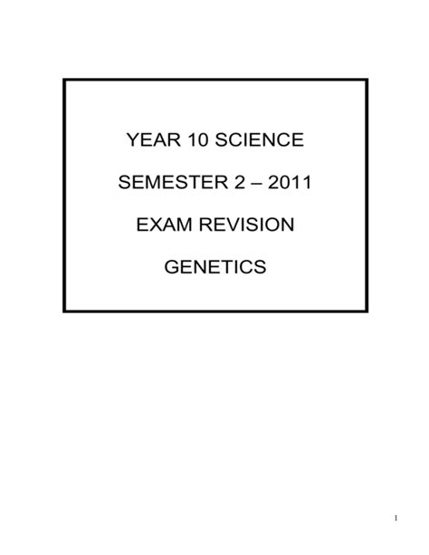Image result for Genetics Questions Science 10 Answers