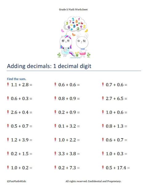 Image result for 5th Grade Math Homework Pages