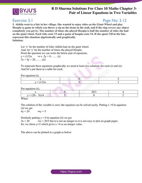Image result for Class 10 Chapter 3 Maths Consistent Inconsistent Table