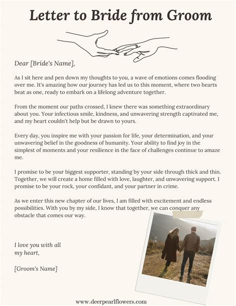 Image result for Groom to Bride Letter Example